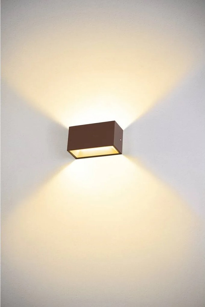 LA 1005154 SITRA M WL UP/DOWN venkovní LED nástěnné přisazené svítidlo rezavé CCT switch 3000/4000 K - BIG WHITE (SLV)