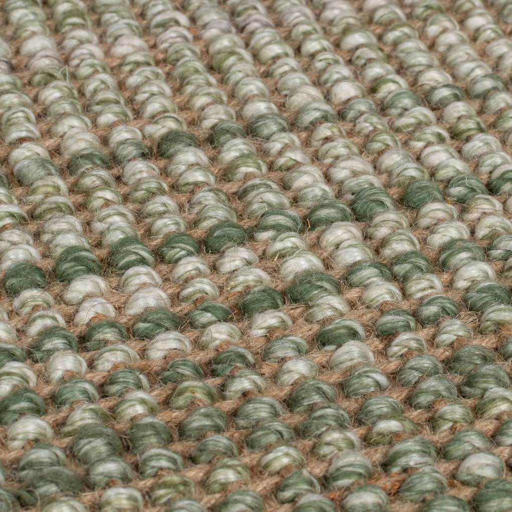 Flair Rugs, Běhoun Mottle Jute Ombre Green, 60x230, zelená, chodba / předsíň