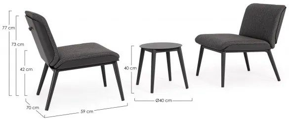 BIZZOTTO Zahradní sestava ISABELA antracit 0663419