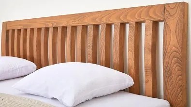 Dřevěná postel z masivu Postelia BELNA Buk s úložným prostorem 160x200cm - bukové dvoulůžko o šíři masivu 4 cm