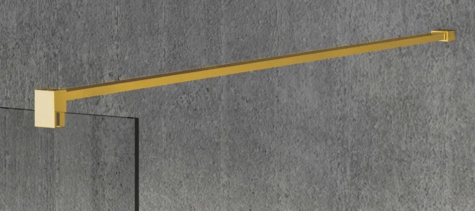 Gelco Gelco, VARIO GOLD MATT jednodílná sprchová zástěna pro instalaci ke zdi, sklo nordic, 700 mm, GX1570-10