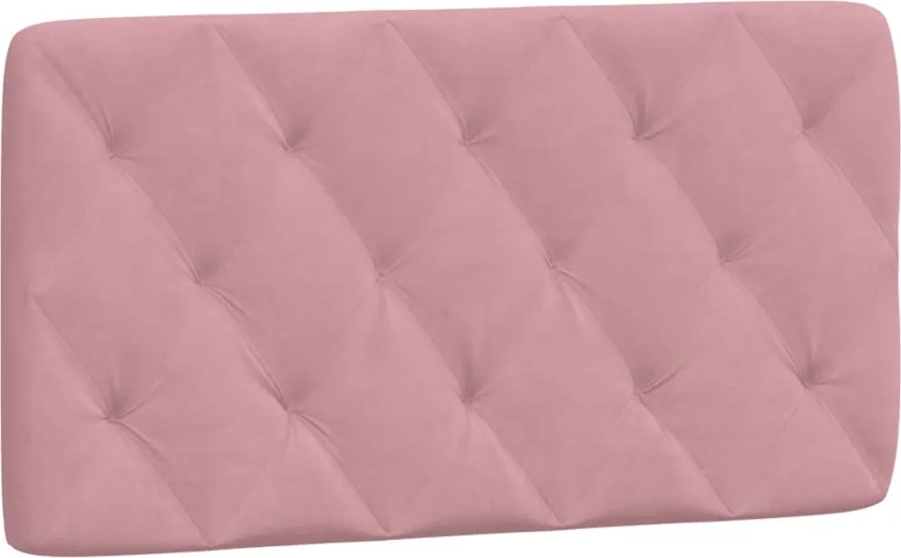 Postel s matrací růžová 100 x 200 cm samet 3208645