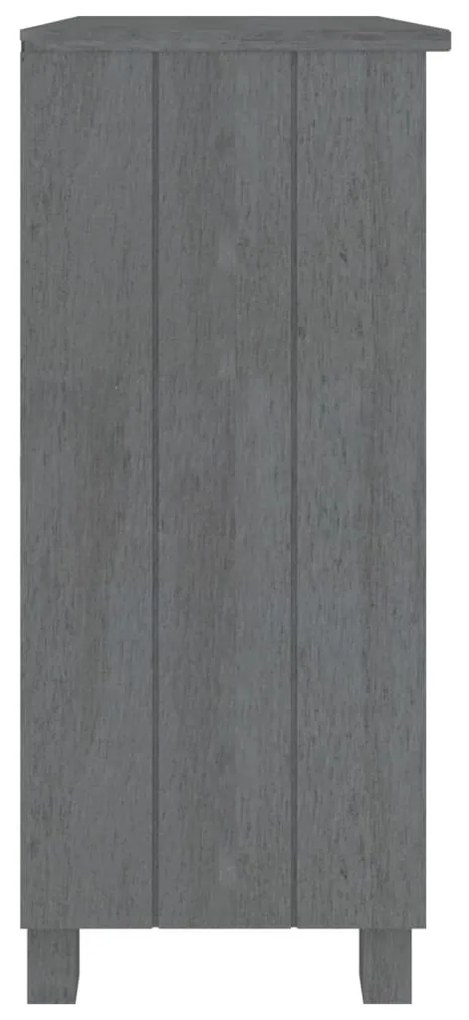 Příborník HAMAR tmavě šedý 85 x 35 x 80 cm masivní borovice - Default Title