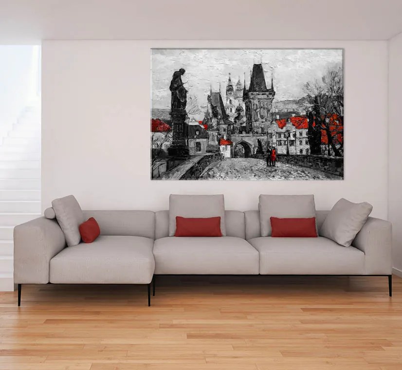 Reprodukce Praha Karlův most II Velikost (šířka x výška): 45x30 cm