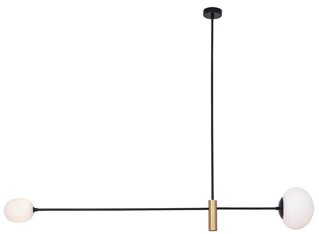 Zambelis 20351 závěsné svítidlo, černé/mosaz, 2xG9, 120 cm