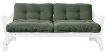 sofa STEP by Karup - 75*158 cm white (bílá) + futon olive green 756