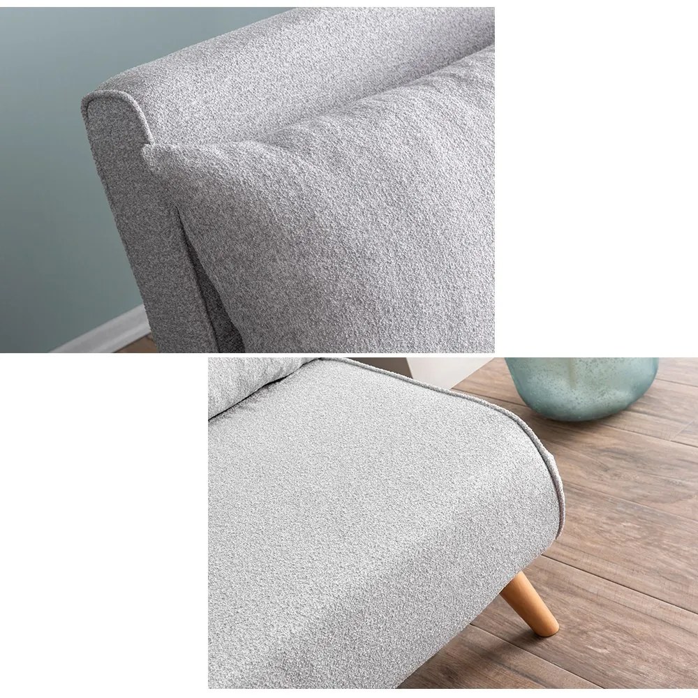 Hanah Home Rozkládací dvoumístná pohovka FOLDE šedá 120 cm