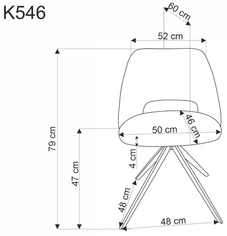 Otočné jídelní křeslo K546 Halmar