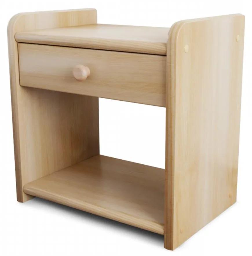 DRW Noční stolek z masivního dřeva VILMA Lak dřeva: Olše