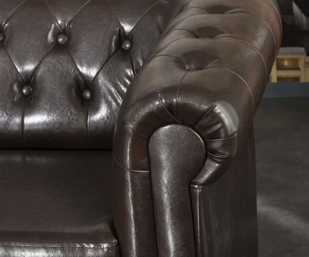 Askont Pohovka Chesterfield Bis 3M Antique Brown