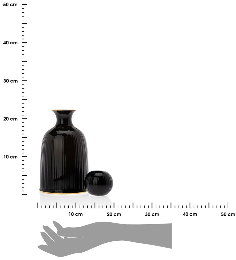 Keramická karafa Kendi Black 1,2l