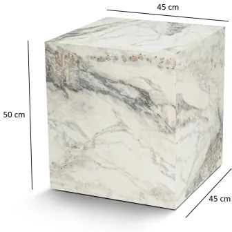 Odkládací stolek KUP 50x45 cm dekor mramoru