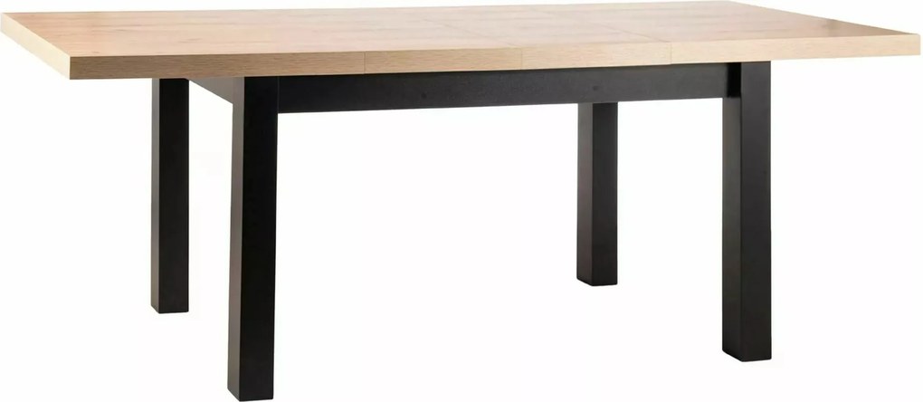 Jídelní rozkládací stůl Presto 140/218 cm dub Artisan/černý