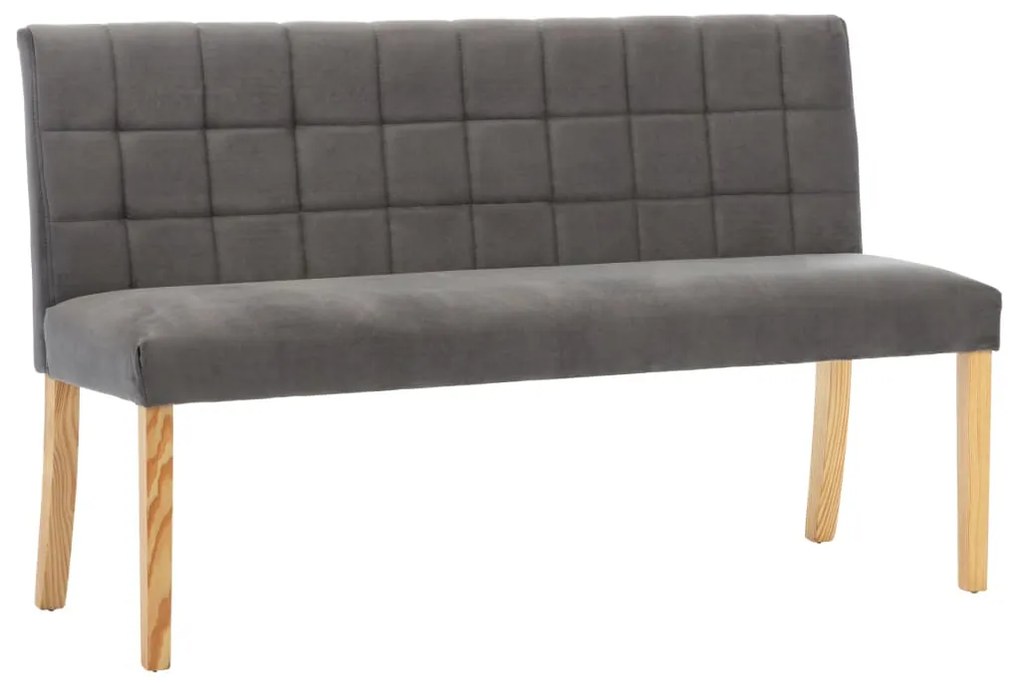 Lavice 140 cm šedá samet 288576