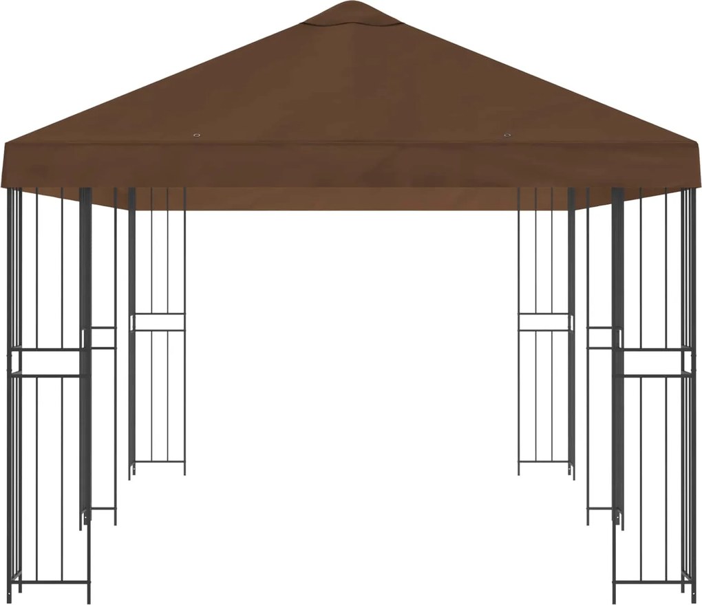 Zahradní altán 6 x 3 m Hnědá Polyester a ocel 190 gsm 3375993