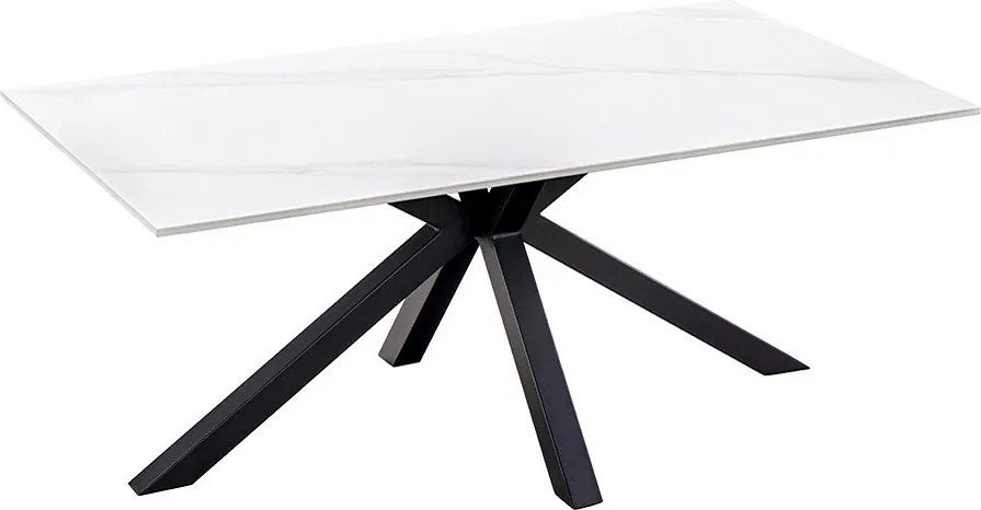 Keramický konferenční stolek Fabrico 100 cm bílý