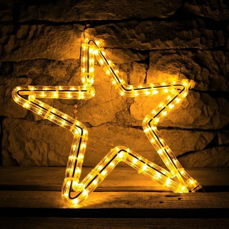 Easy Fix 2D LED světelná hvězda XII., Ø 45 cm, teple bílá, závěsná, bílý kabel, hliník