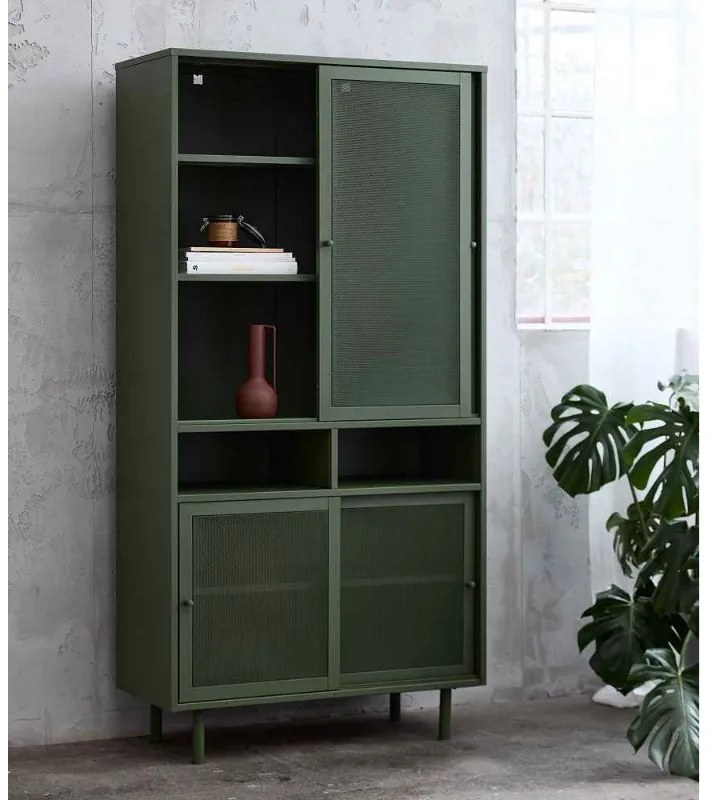 Designová skříňka Taiyanna 180 cm olivovo-zelená