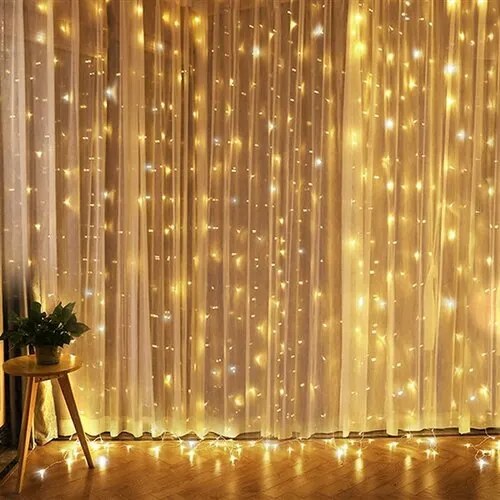 Solight Okenní vánoční závěs, 300 mini LED, 1,5 x 1,2 m, s časovačem