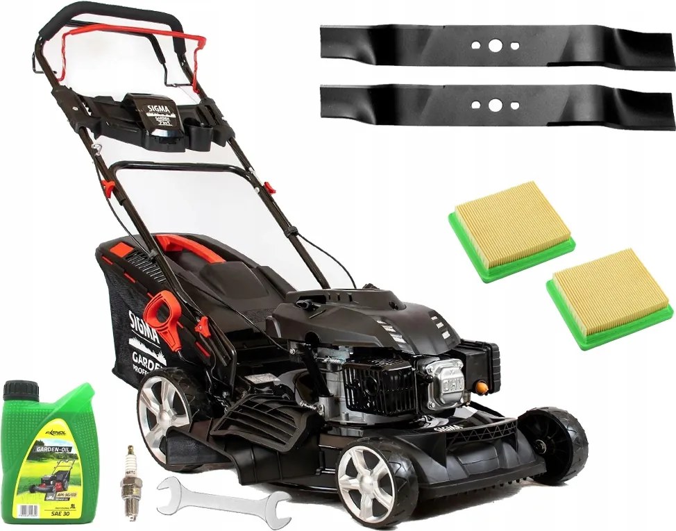 Benzínová Sekačka S Pohonem Ohv 53 cm Silný Pohon Sigma Garden XXXL Olej