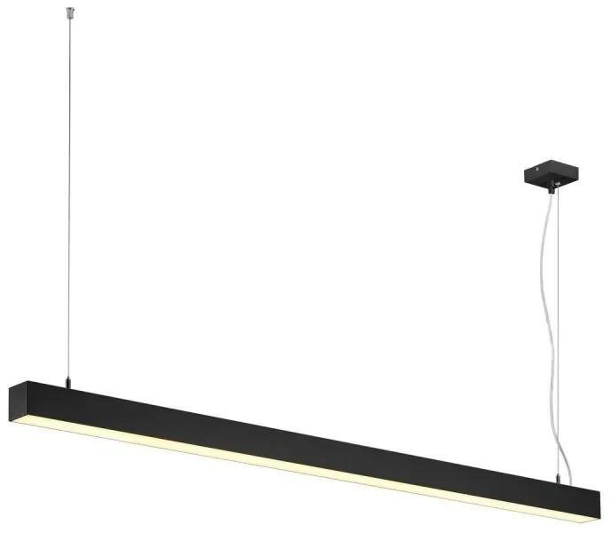 Q-LINE DALI SINGLE LED, závěsné svítidlo, stmívatelné, 1 500 mm, černé - BIG WHITE