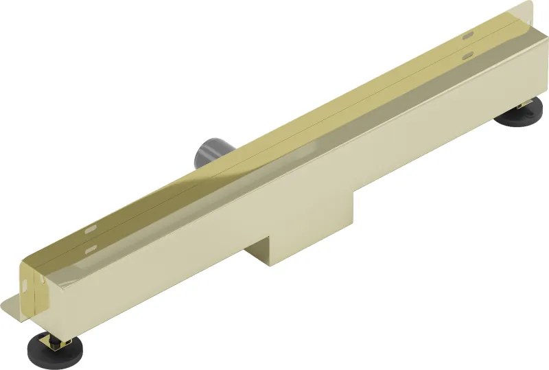 Mexen Flat Wall, sprchový žlab na zeď 2v1, 50 cm, zlatá lesklá, 1530050