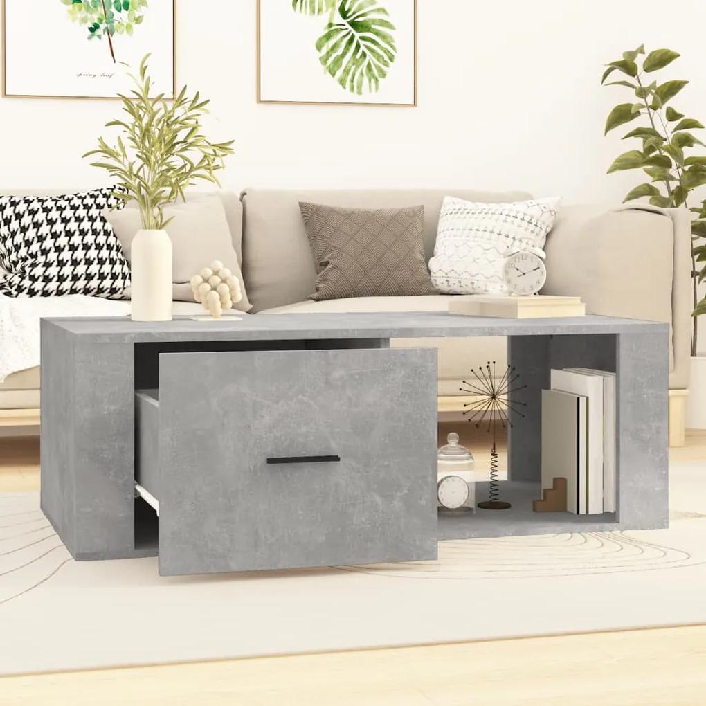 Konferenční stolek betonově šedý 100x50,5x35cm kompozitní dřevo - Default Title