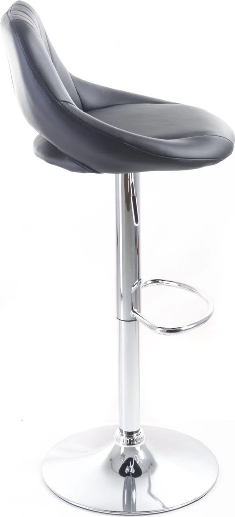 Barová židle G21 Aletra koženková, prošívaná black [60023095]