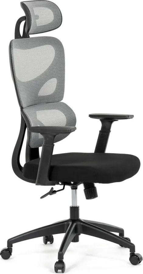 Kancelářská židle KA-K2080 GREY, houpací mechanismus, šedá (69 x 62) cm
