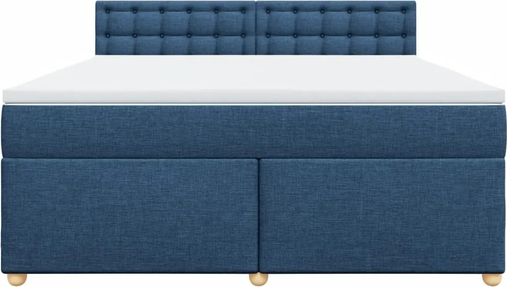 Box spring postel s matrací modrá 180x200 cm textil 3286779