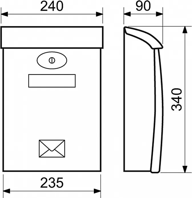 Poštovní schránka RICHTER BK.03.HM, RICHTER hnědá