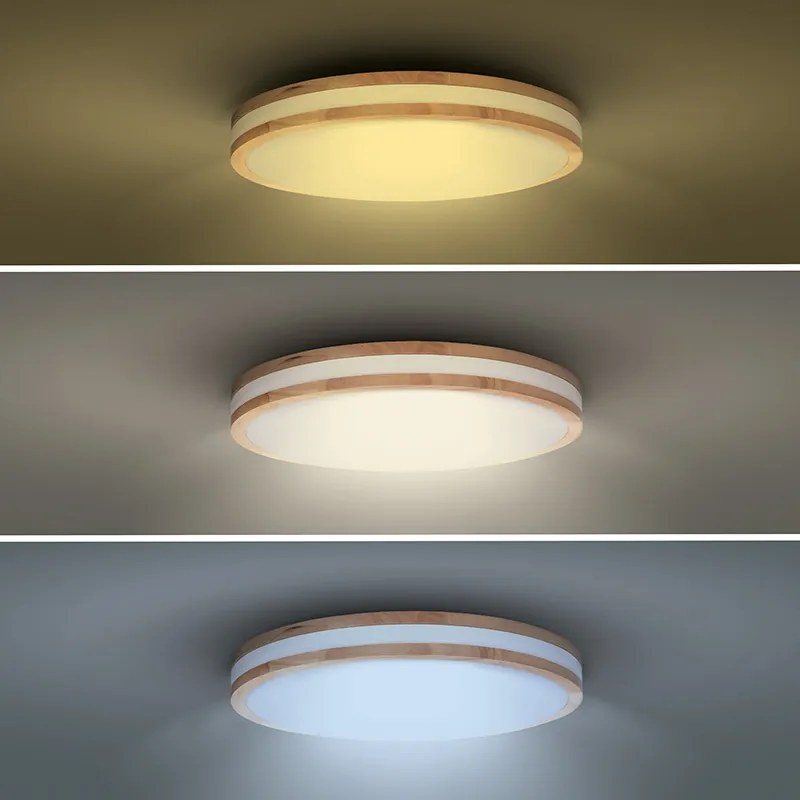 Solight LED osvětlení s dálkovým ovladačem Woody, 60W, 4200lm, 50cm, změna chromatičnosti, stmívatelné