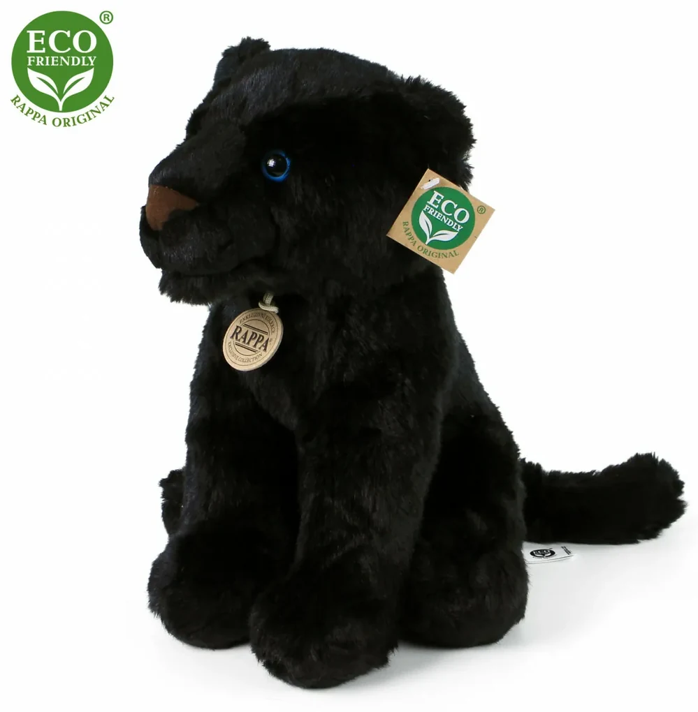 Plyšový černý leopard 30 cm ECO-FRIENDLY | BIANO