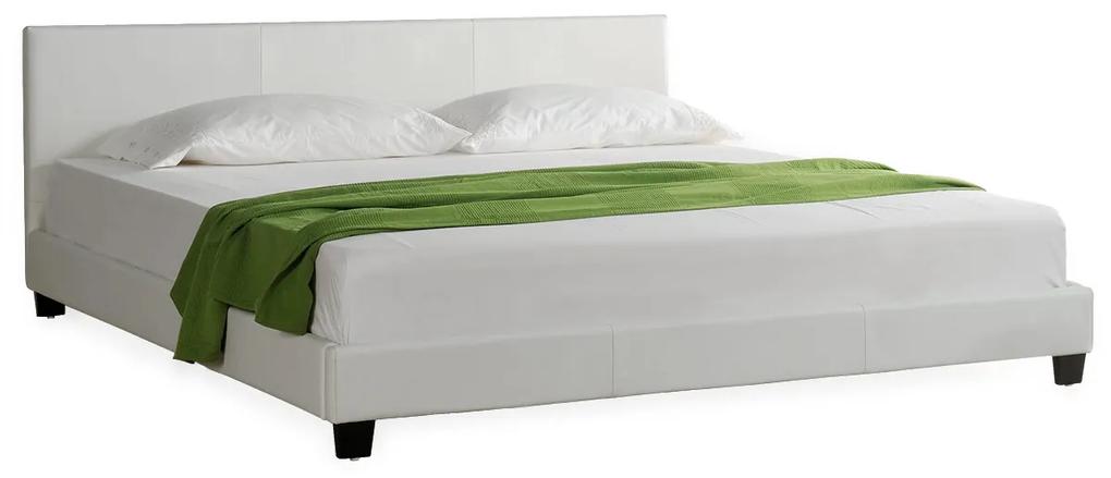 Corium® Moderní manželská postel "Barcelona" HTB-1001- bílá - 140 x 200 cm