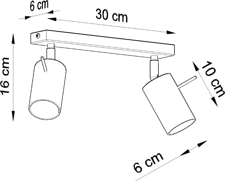 Sollux Lighting Stropní svítidlo RING 2 černé