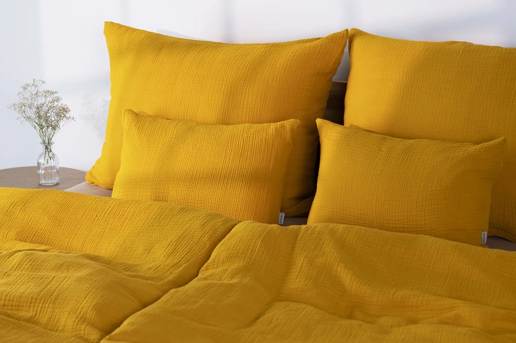 Celoroční mušelínové povlečení Honey - GOTS Velikost: atypický 200 x 200 + 2 x 70 x 90