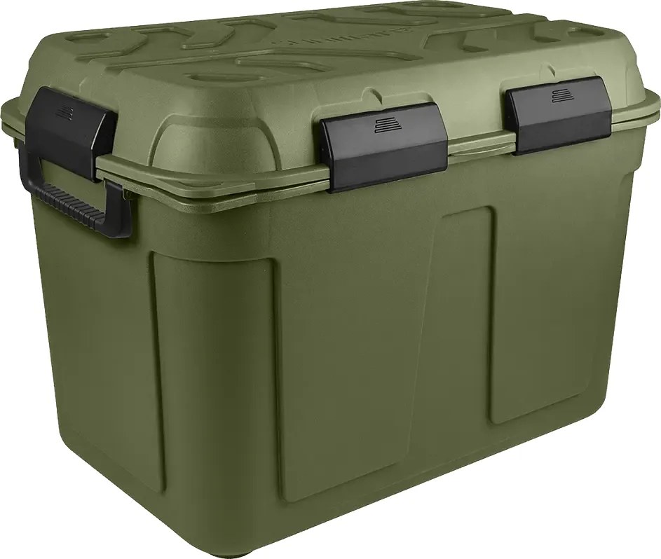 Box s víkem Q-Line, 79 × 54,5 × 54,5 cm, 160 l, zelený