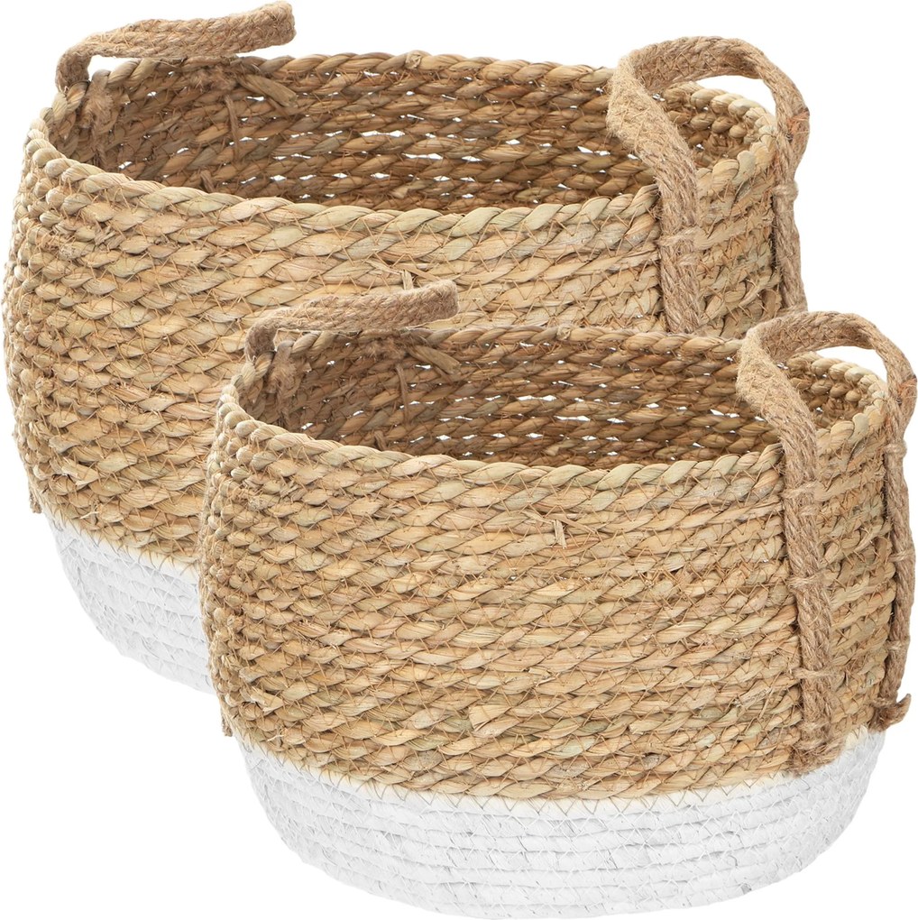 Tutumi Tutumi, sada přírodních košů Boho 2ks YT21B-34, bílá-hnědá, HOM-02809