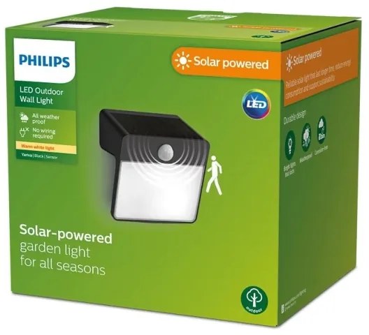 Philips - LED Solární nástěnné svítidlo se senzorem YARIXA LED/2,2W/3,7V IP44