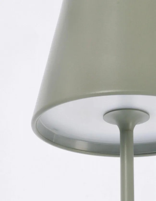 BIZZOTTO Zahradní stojací LED lampa ETNA 38 cm šedozelená