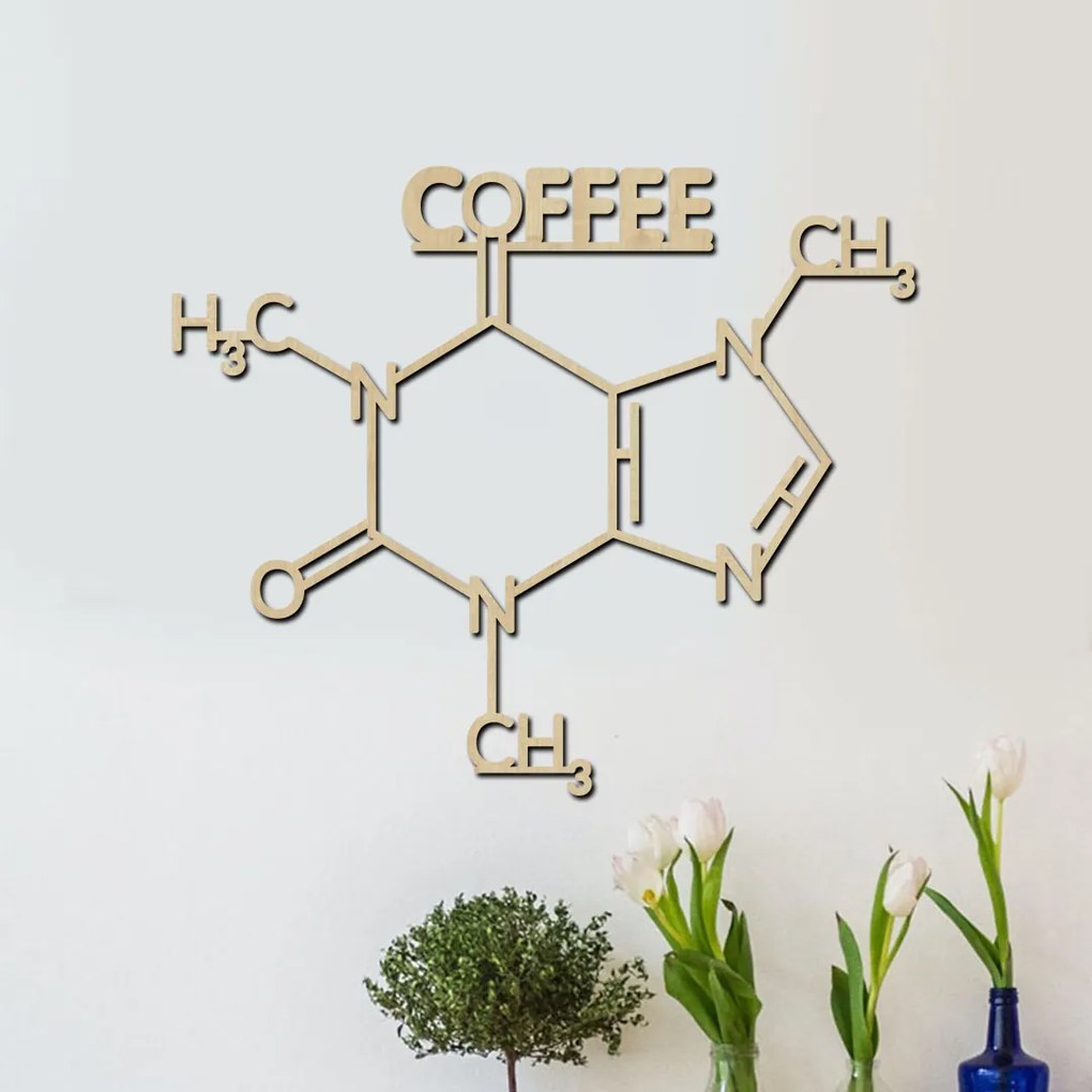 dřevo života Dřevěný obraz COFFEE FORMULA Zvolte rozměr (cm): 80x66, Zvolte barvu dekoru: Buk