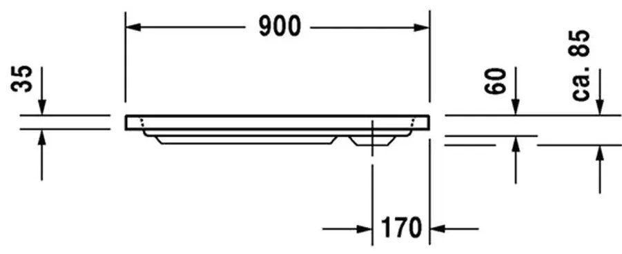 Duravit D-Code - sprchová vanička 90x90 cm, DD 720102000000000