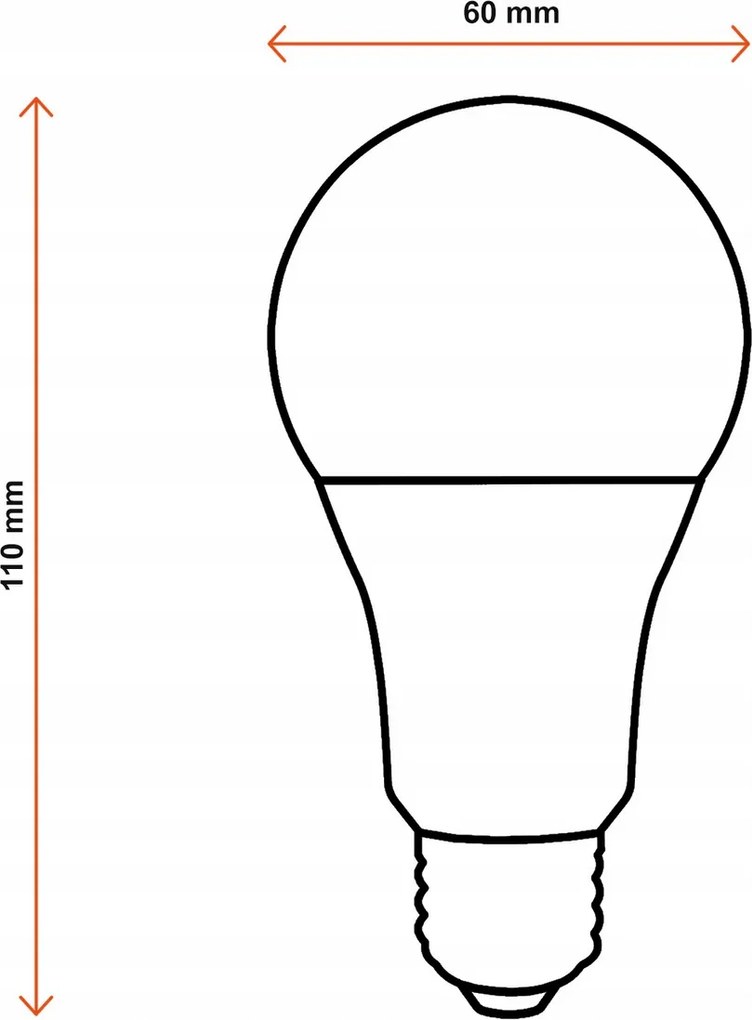 BERGE LED žárovka - MILIO - E27 - A60 - 12W - 1000Lm - studená bílá