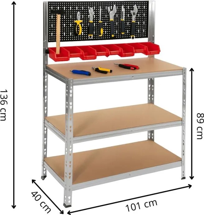 Pracovní stůl do dílny 100x40 cm SPRINGOS HA5276