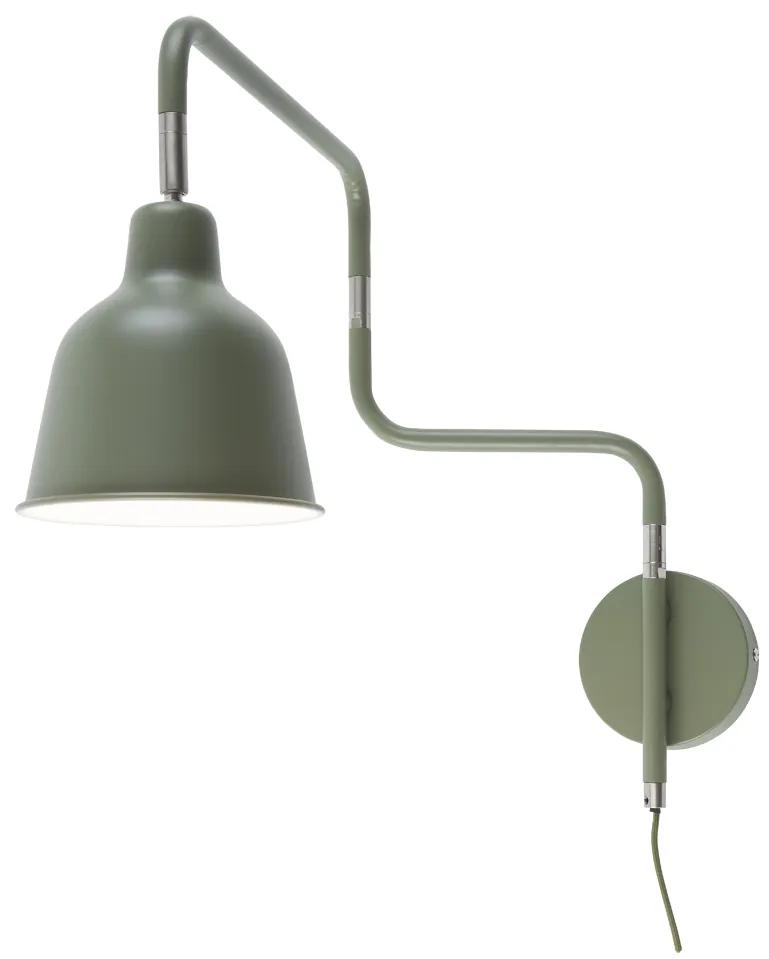 Nástěnná lampa London olivově zelená