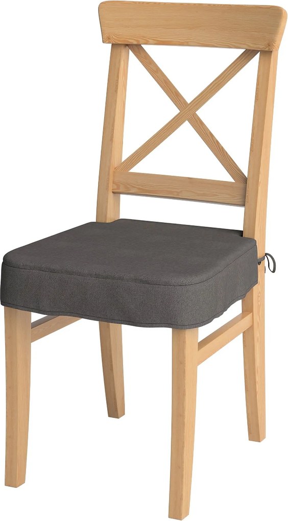 Sedák na židli IKEA Ingolf barva šedá látka pletený vzor