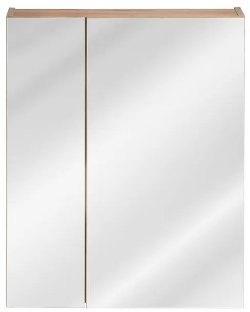 Koupelnová skříňka se zrcadlem Capri 842 2D dub kraft zlatý