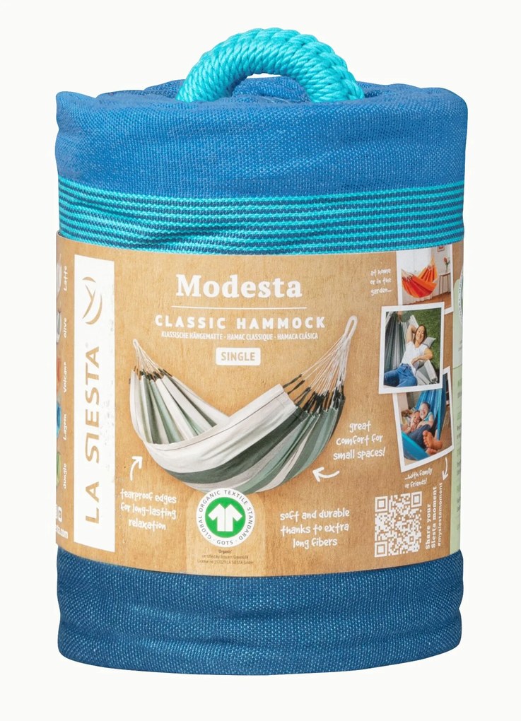 Houpací síť La Siesta Modesta Single Stripes olive