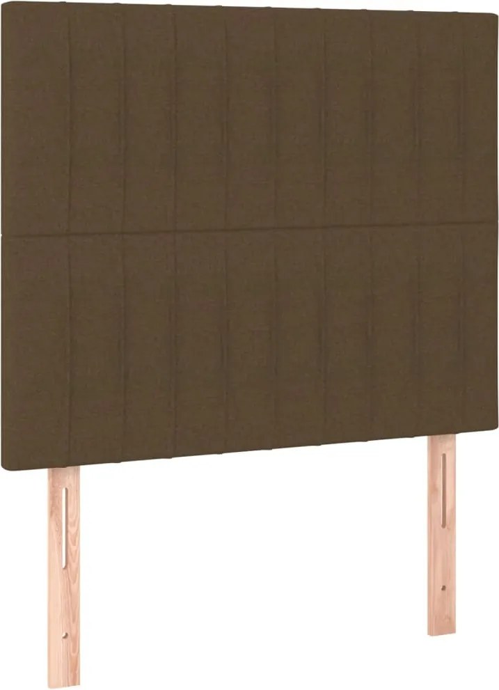 Box spring postel s matrací tmavě hnědá 90x190 cm textil 3137280