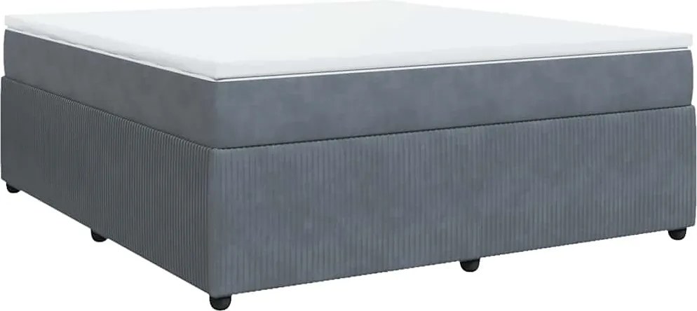 Box spring postel s matrací tmavě šedá 180x200 cm samet 3285657